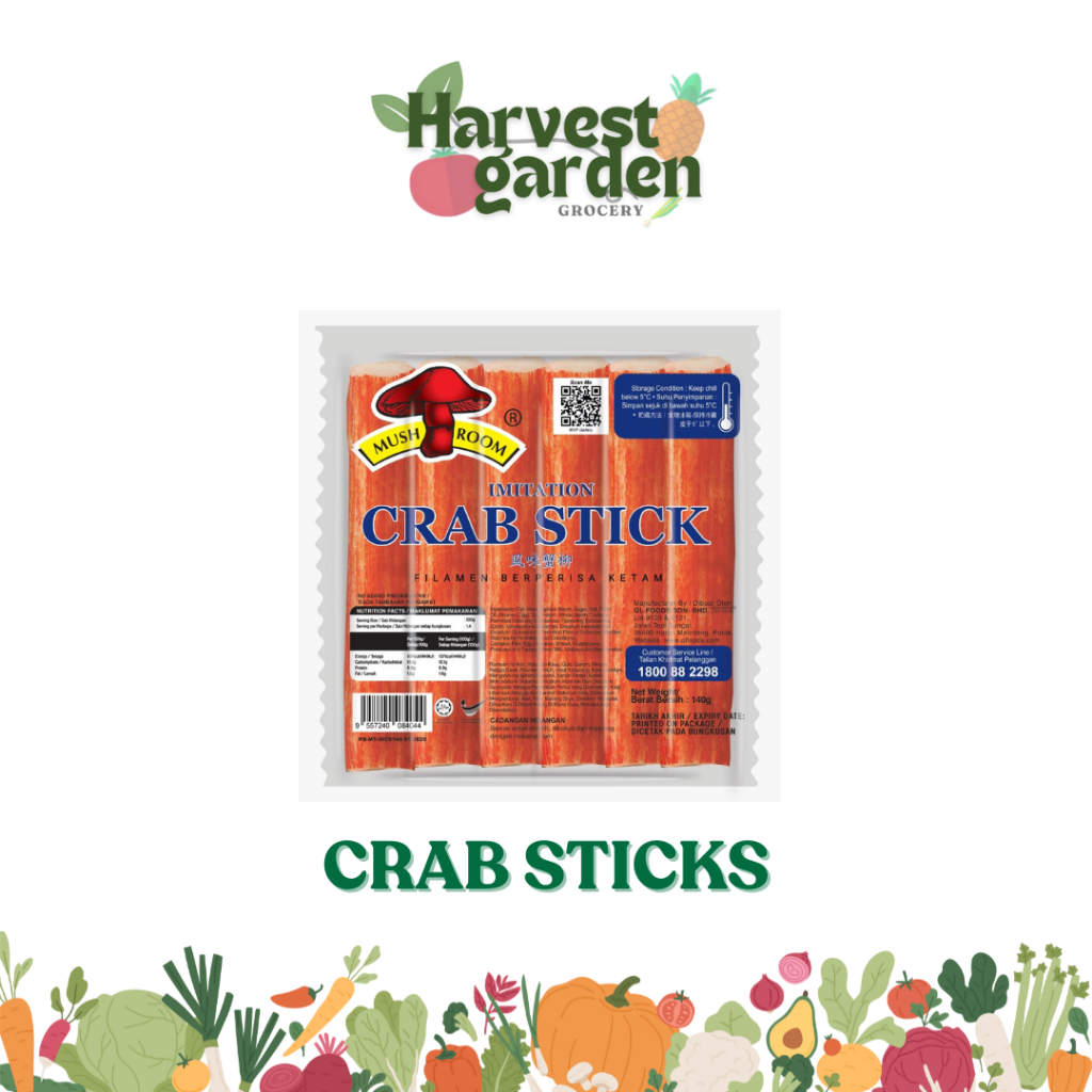 Mushroom Brand Crab Sticks (140g) | Shopee Malaysia