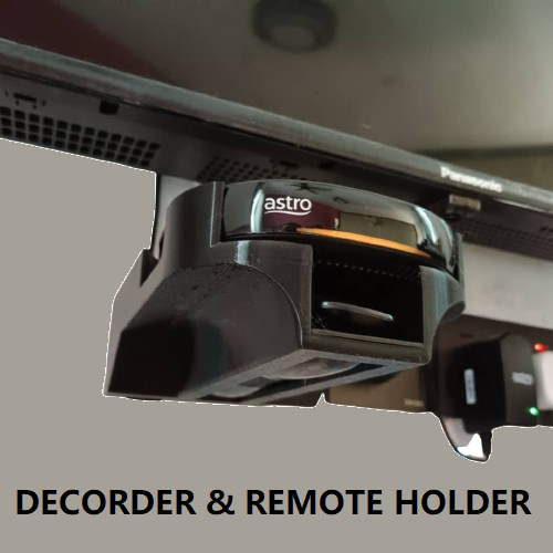 Minimalist Holder for TV Decoder and Remote Tempat Letak Dekoder dan ...