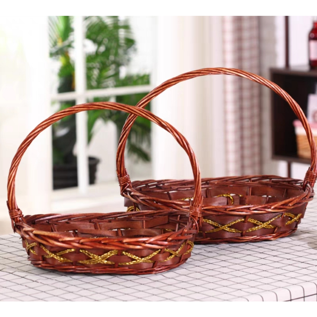 Basket Rattan/Bakul Rattan/Raga Rattan/Bakul Hamper/Bakul Buah/新年篮子/水果篮 ...
