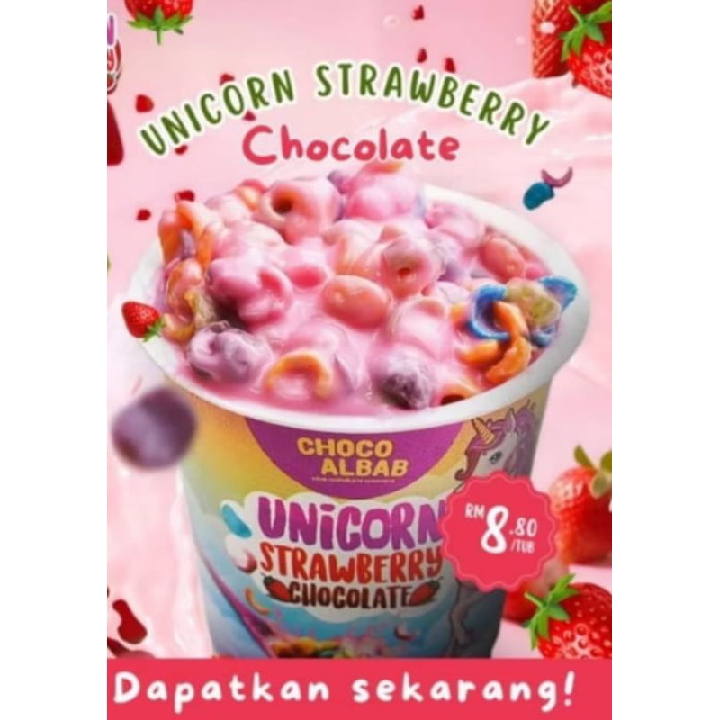 CHOCO ALBAB UNICORN STRAWBERRY CHOCOLATE | Shopee Malaysia