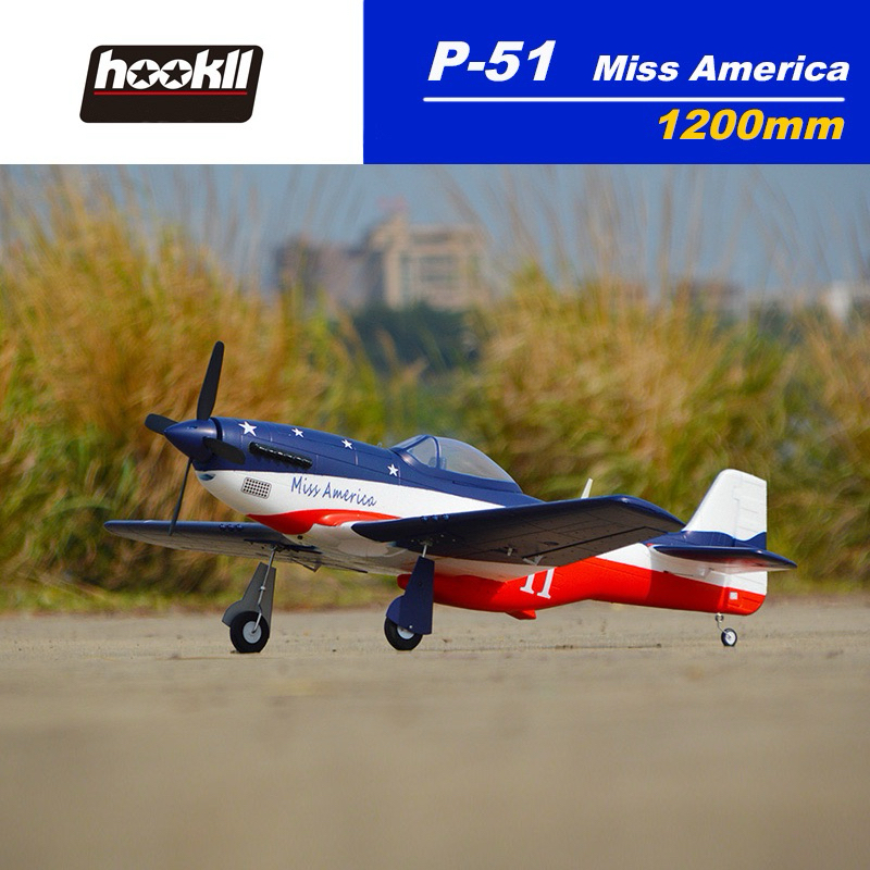 Hookll 1200mm P51 Miss America 4S PNP Warbird remote control airplane model aircraft hobby grade ...