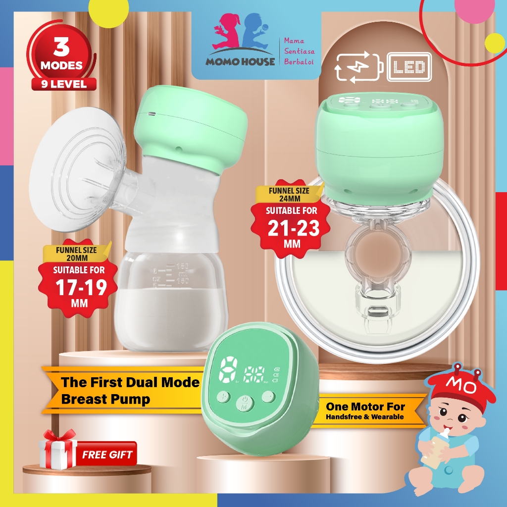 Momo House Rechargeable Breast Pump Handsfree Breast Pump Electric Pam Susu Wearable Elektrik ...