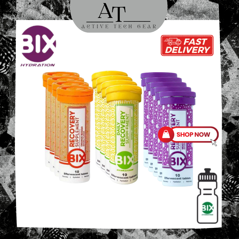 🔥Bix Hydration Bix Recovery Supplement Effervescent Tablets(1 Tube X 10 ...