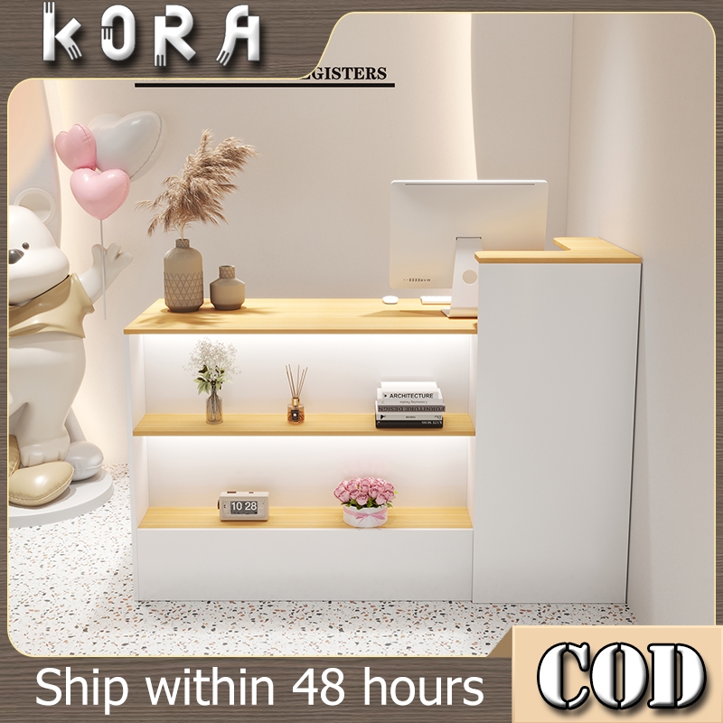 【Ready Stock】Cashier Counter Reception Bar Table Meja Kaunter Office ...
