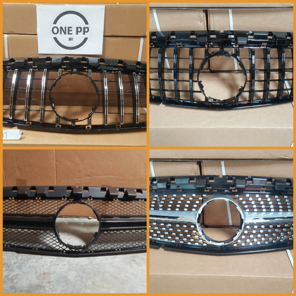 Mercedes Benz CLA Class C117 X117 W117 Front Grille - Chrome / Black ...