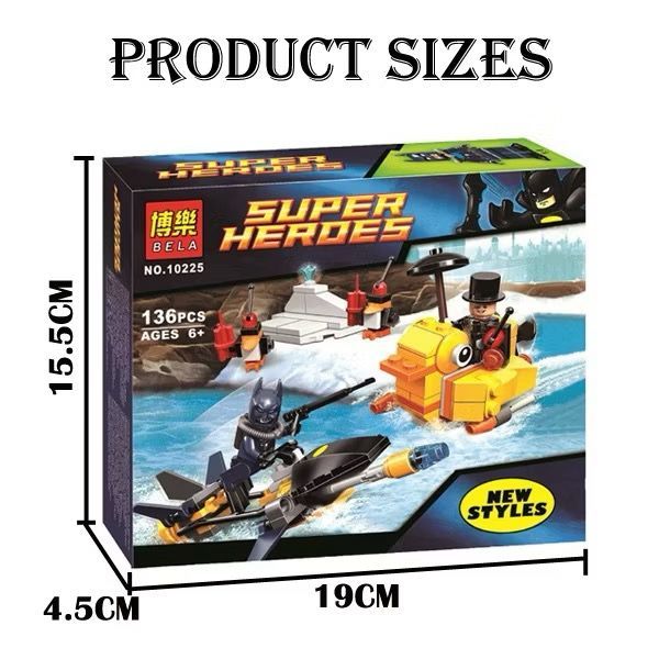 Bela Blocks 10225 Super Heroes Batman VS Mr. Pengguin Bricks 136 PCS ...