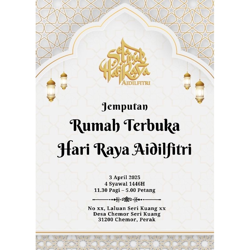 Kad Jemputan Hari Raya | Ecard Hari Raya | Siap dalam 24 jam | Shopee ...