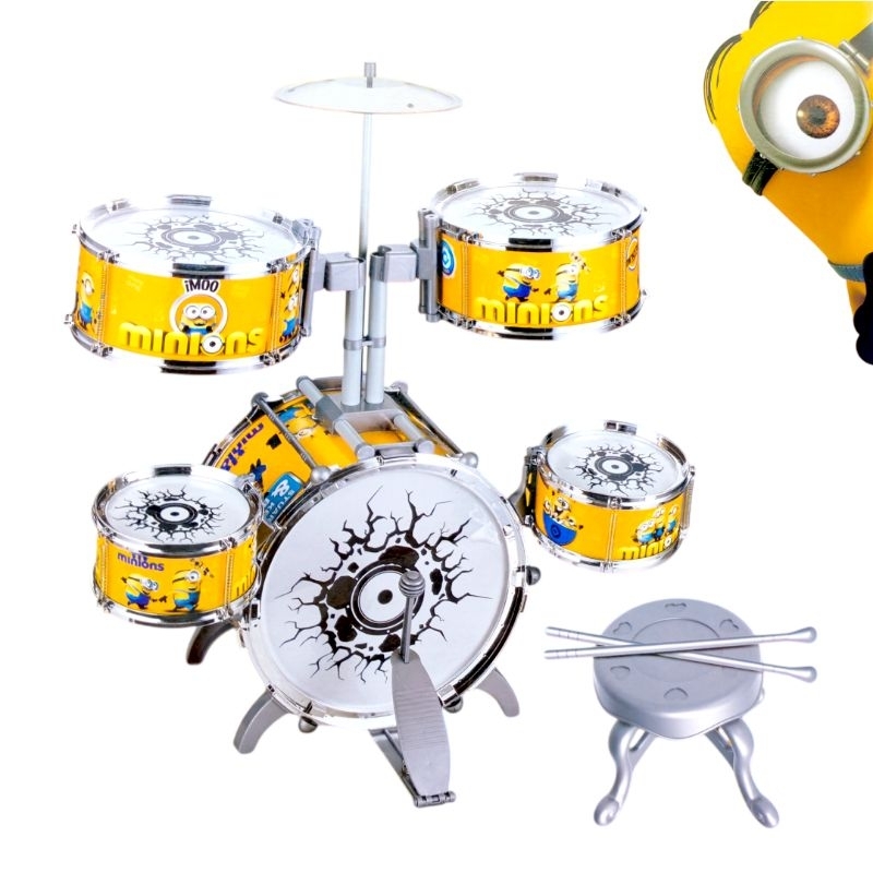 Minions Drum Set Kids Musical Instruments Little Band | Shopee Malaysia