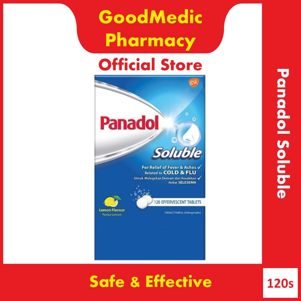 Panadol Soluble Effervescent Tablet For Pain & Fever related to Cold ...