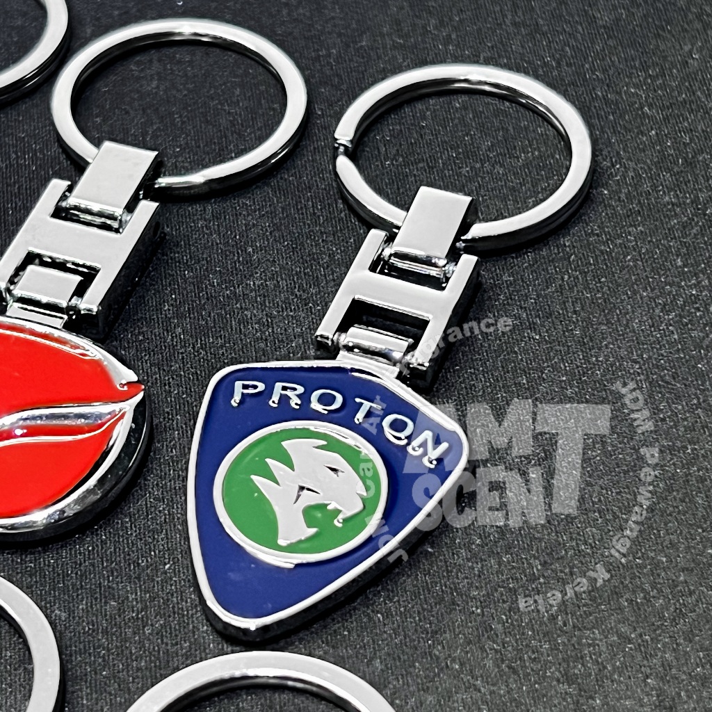 Stainless Steel Metal 3D Car Logo Keychain | Proton | Keychain Saga ...
