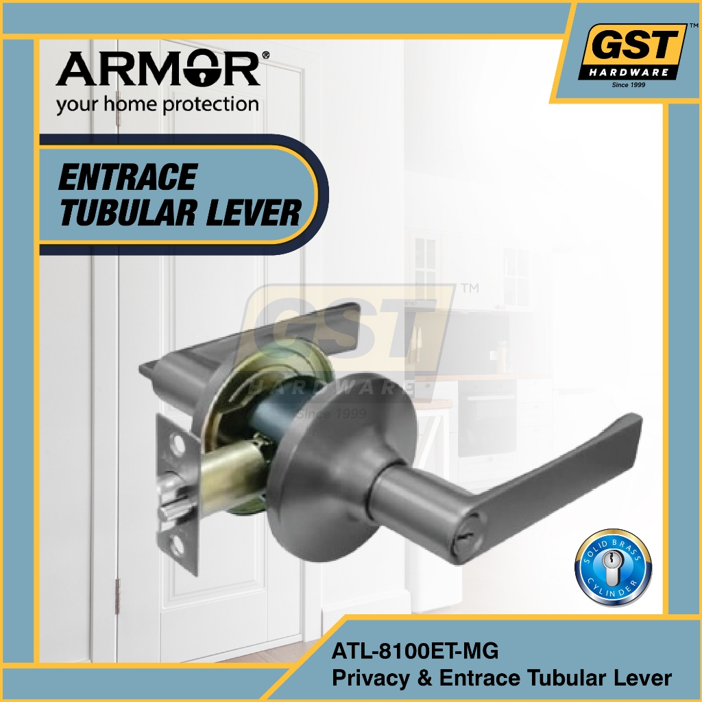 Armor Lever Lock Matt Grey Privacy And Entrance Armor Tubular Lever ...