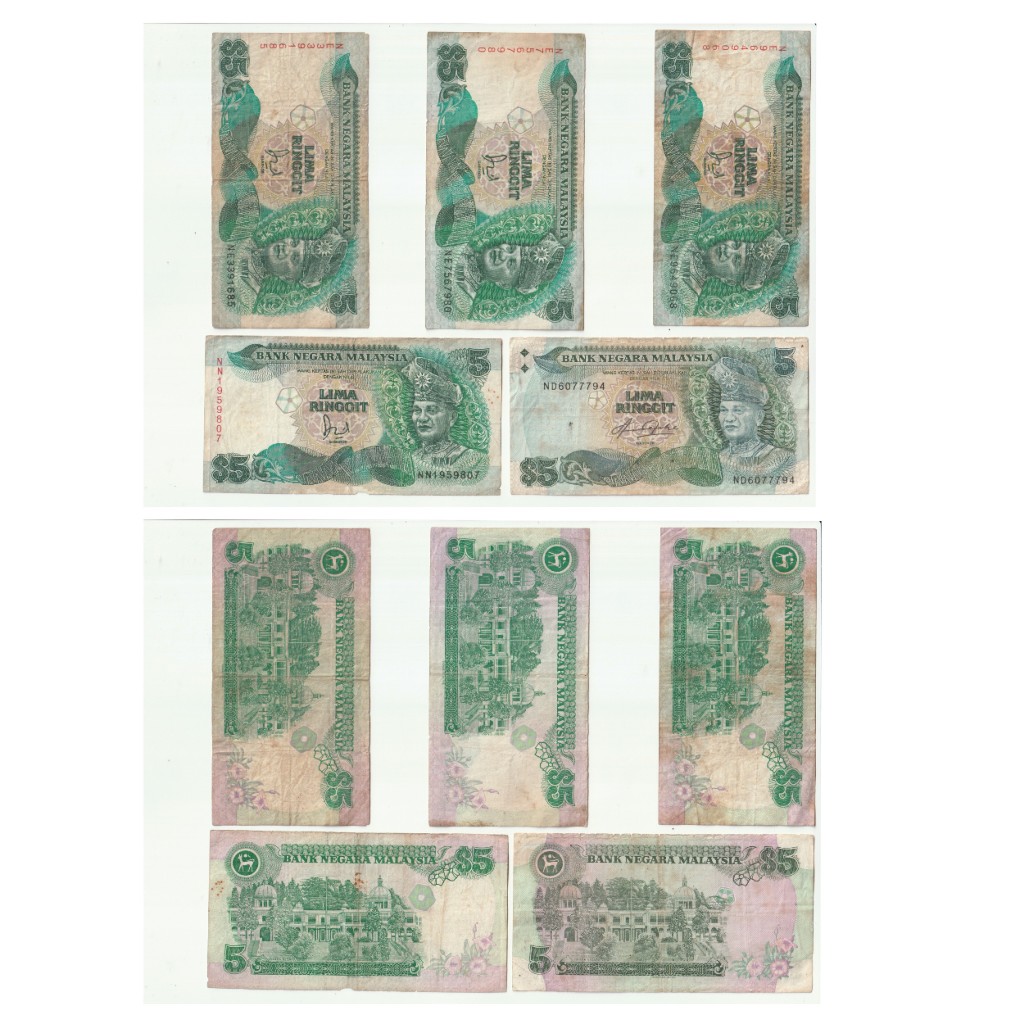 Duit Lama Malaysia Siri 5-7 RM5 Nombor dan Condition seperti gambar ...