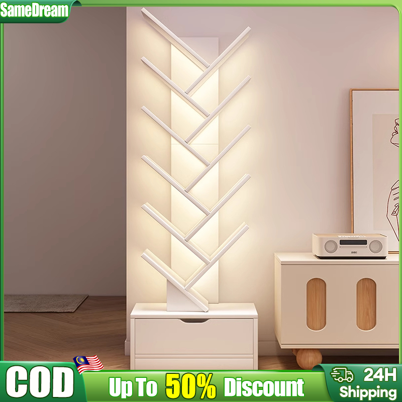 3/5/8 Tier Wooden Multipurpose Rack Desktop Buku Bookcase With Drawer ...