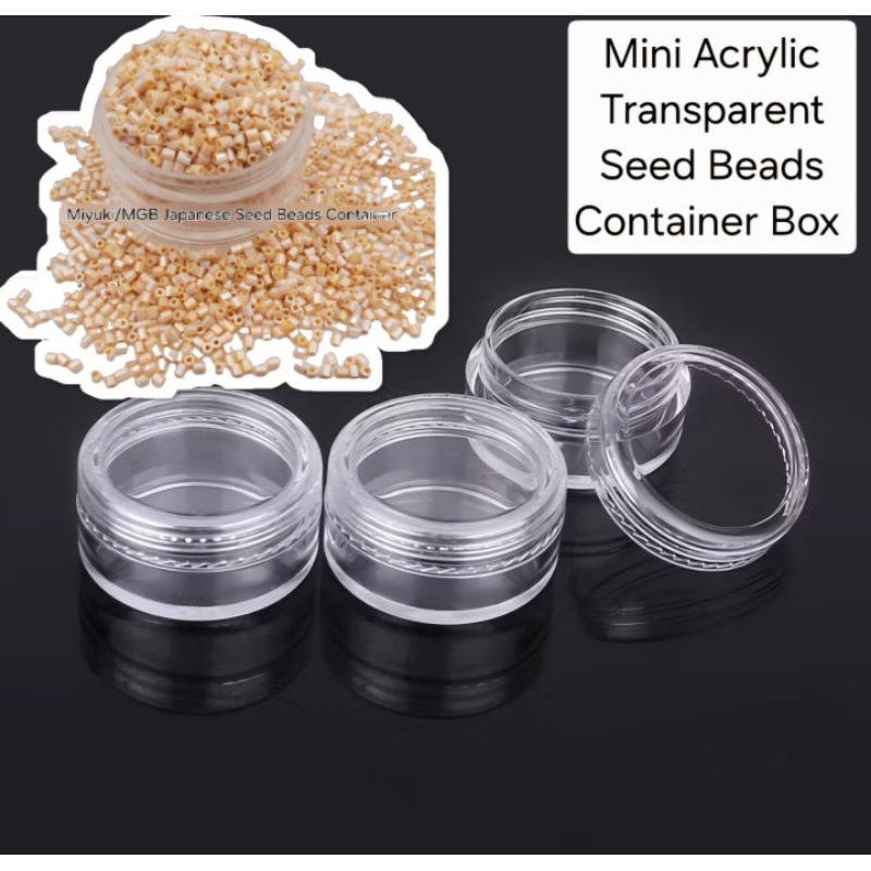 High Quality Japanese Seed Bead Container Bead Box Mini Transparent ...