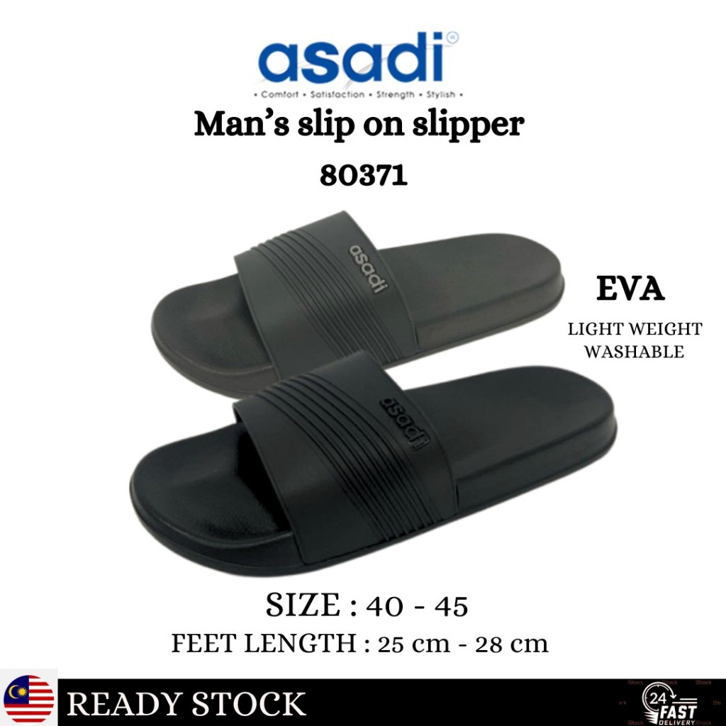 asadi Man's slip on slipper 80371 l light weight EVA kasut selipar ...