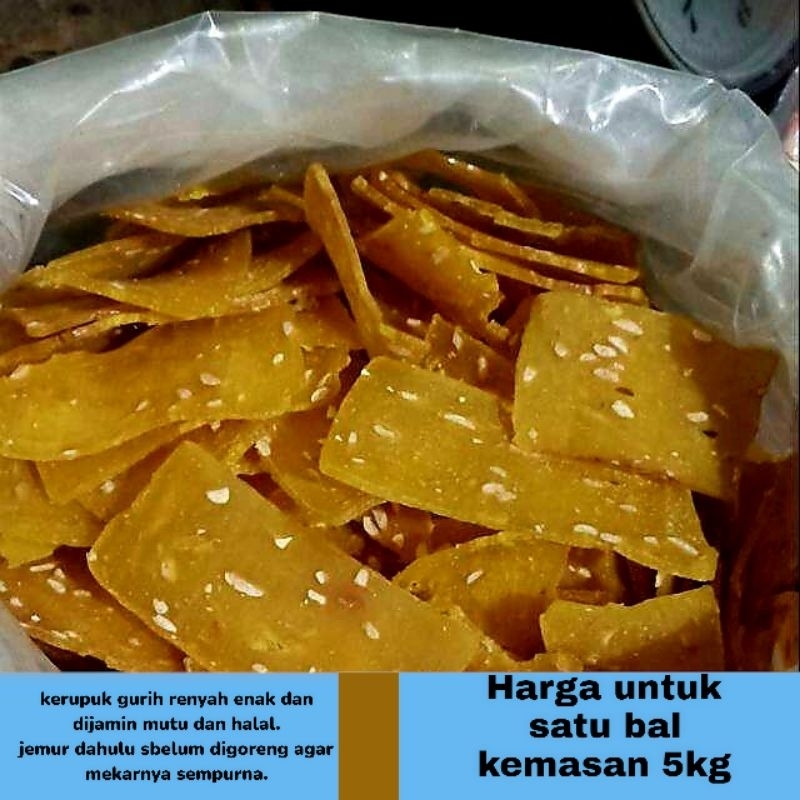 Kerupuk Mentah Rasa Tempe Khas indonesia/harga untuk satu bal kemasan 5kg. | Shopee Malaysia