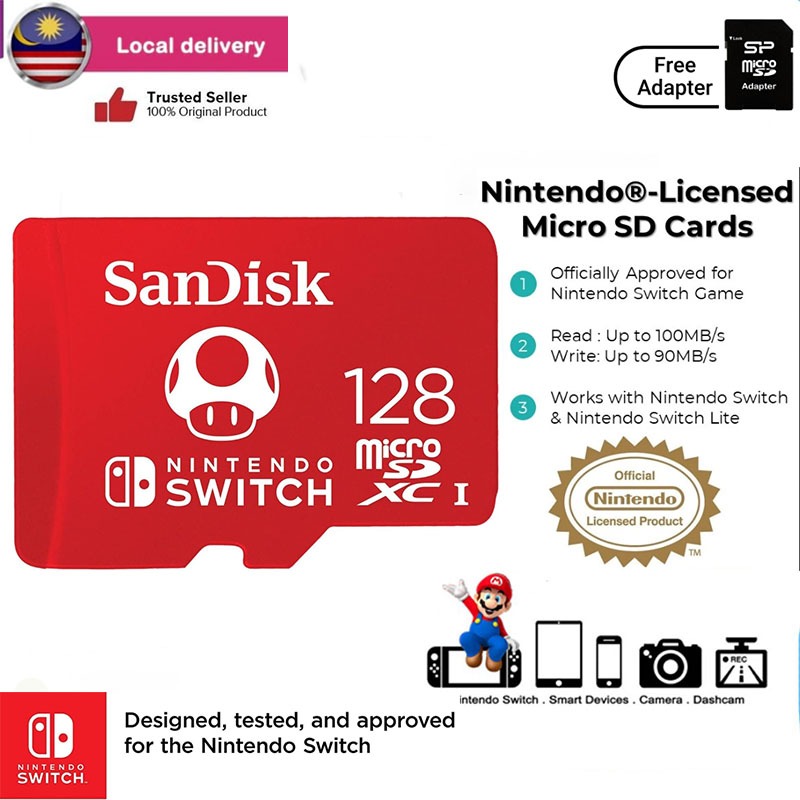 Memory Card 64GB 128GB 256GB 512GB Switch SD Card Nintendo-Switch ...