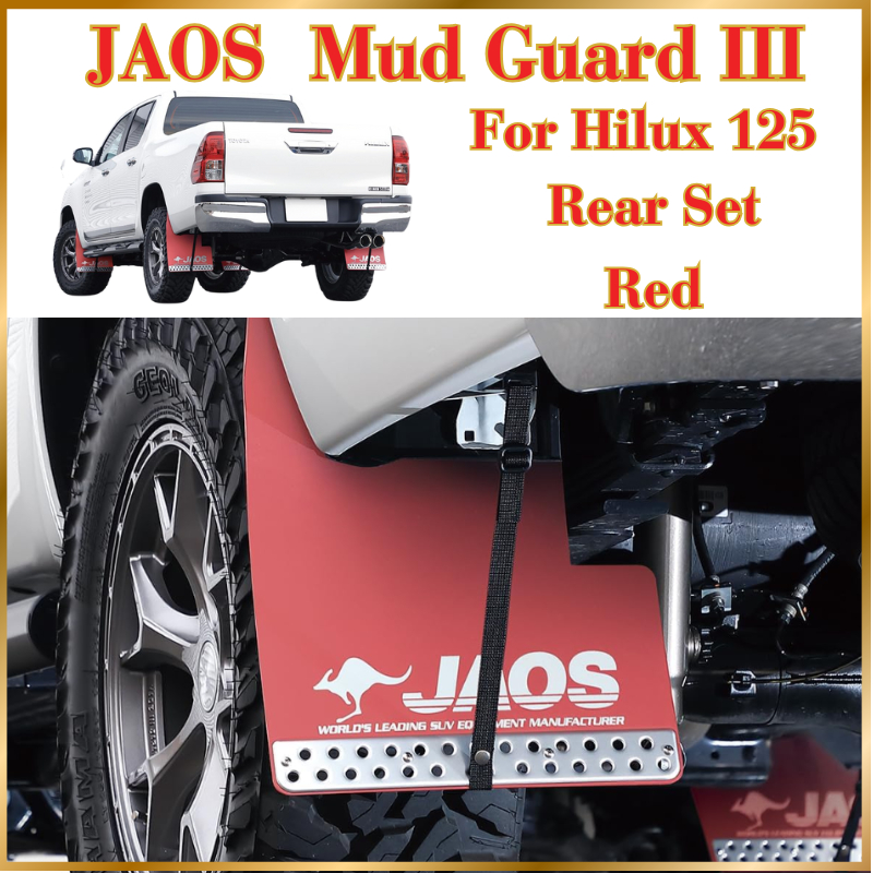[JAOS] Mud Guard III Rear Set for Hilux 125 Z - Red, 4x4 Truck Splash ...