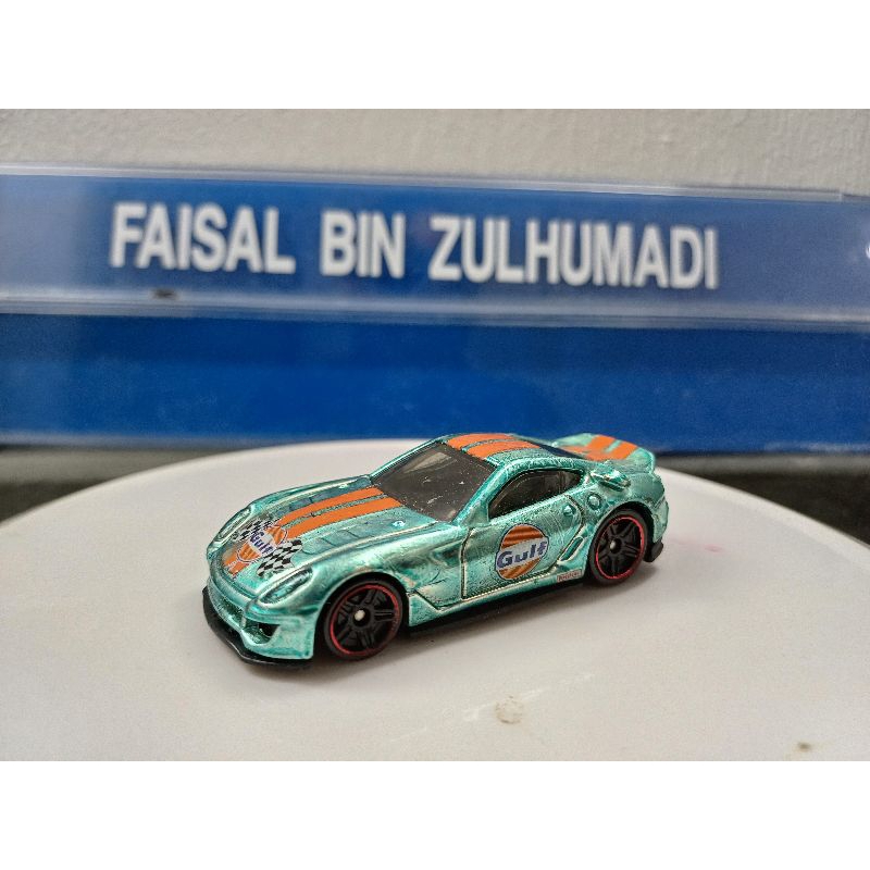 Hot Wheels Ferrari 599XX Custom Paint Gulf Drilled Loose (NOT PERFECT ...