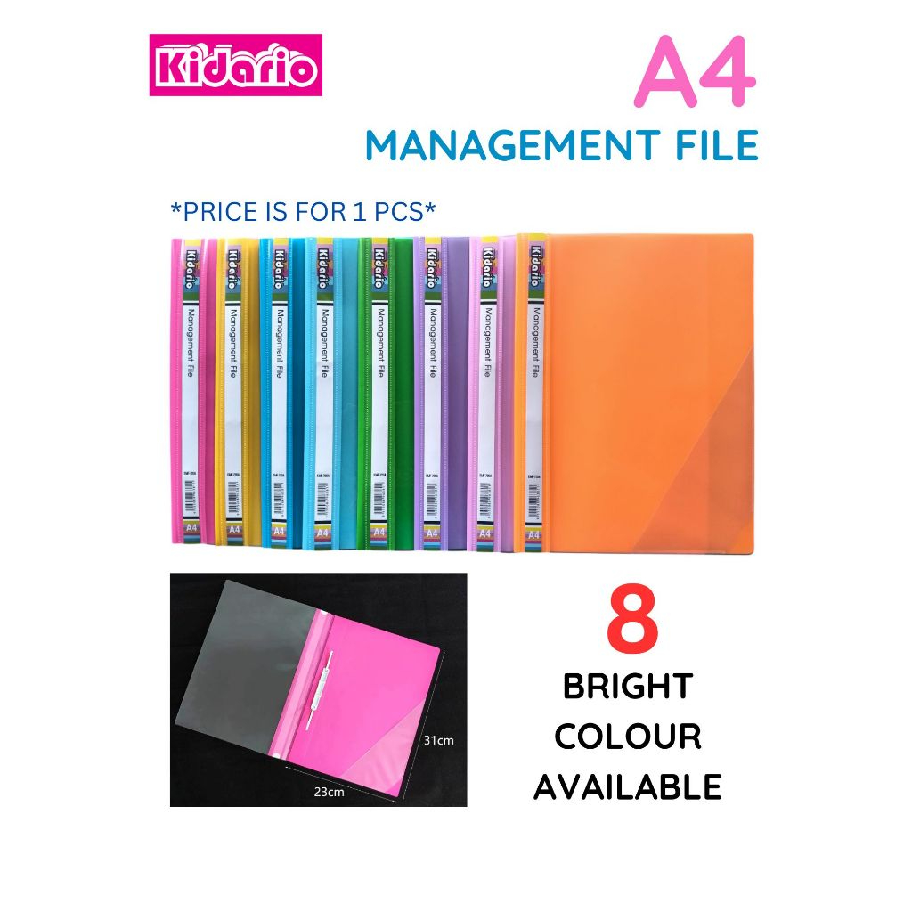 [ KMF-720A ] A4 KIDARIO PASTEL COLOUR MANAGEMENT FILE | A4 MANAGEMENT ...