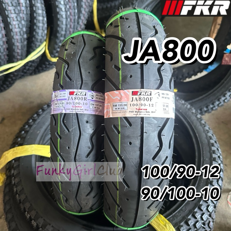 TAYAR FKR TUBELESS TYRE JA800 90/100-10 , 100/90-12 SUZUKI BURGMAN ...