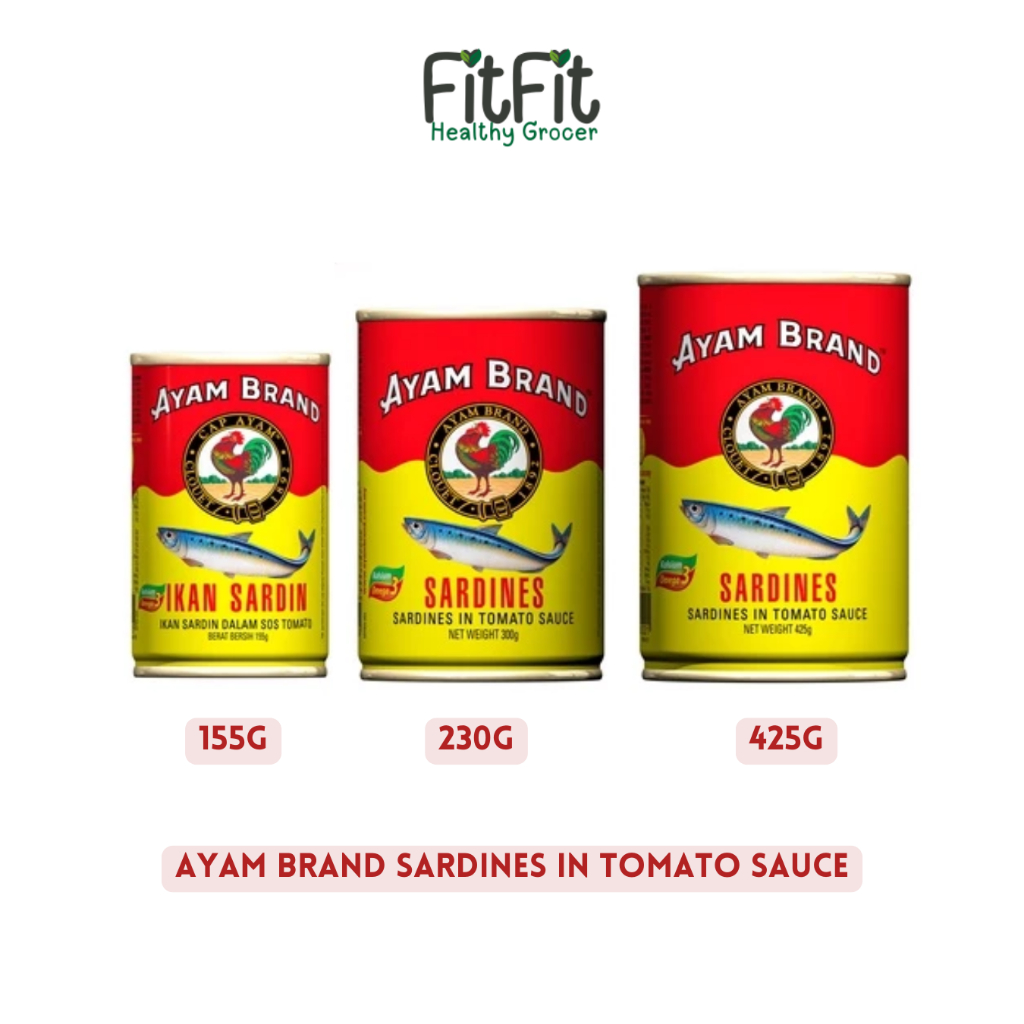 AYAM BRAND SARDINES/MACKEREL IN TOMATO SAUCE (425g) / (230g) / (155g) | Shopee Malaysia
