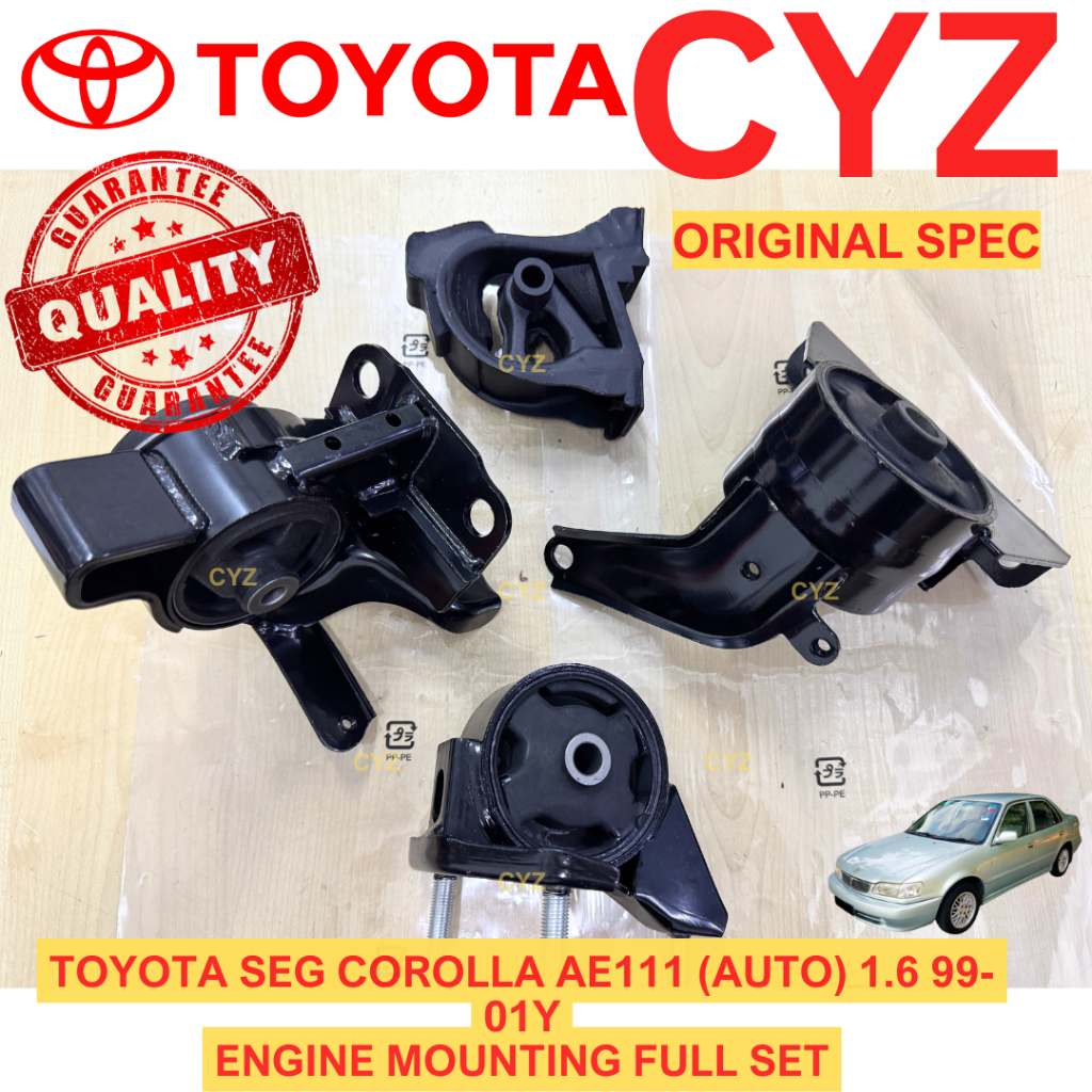 Engine Mounting Set TOYOTA SEG COROLLA AE111 (AUTO) 1.6 99-01Y | Shopee ...