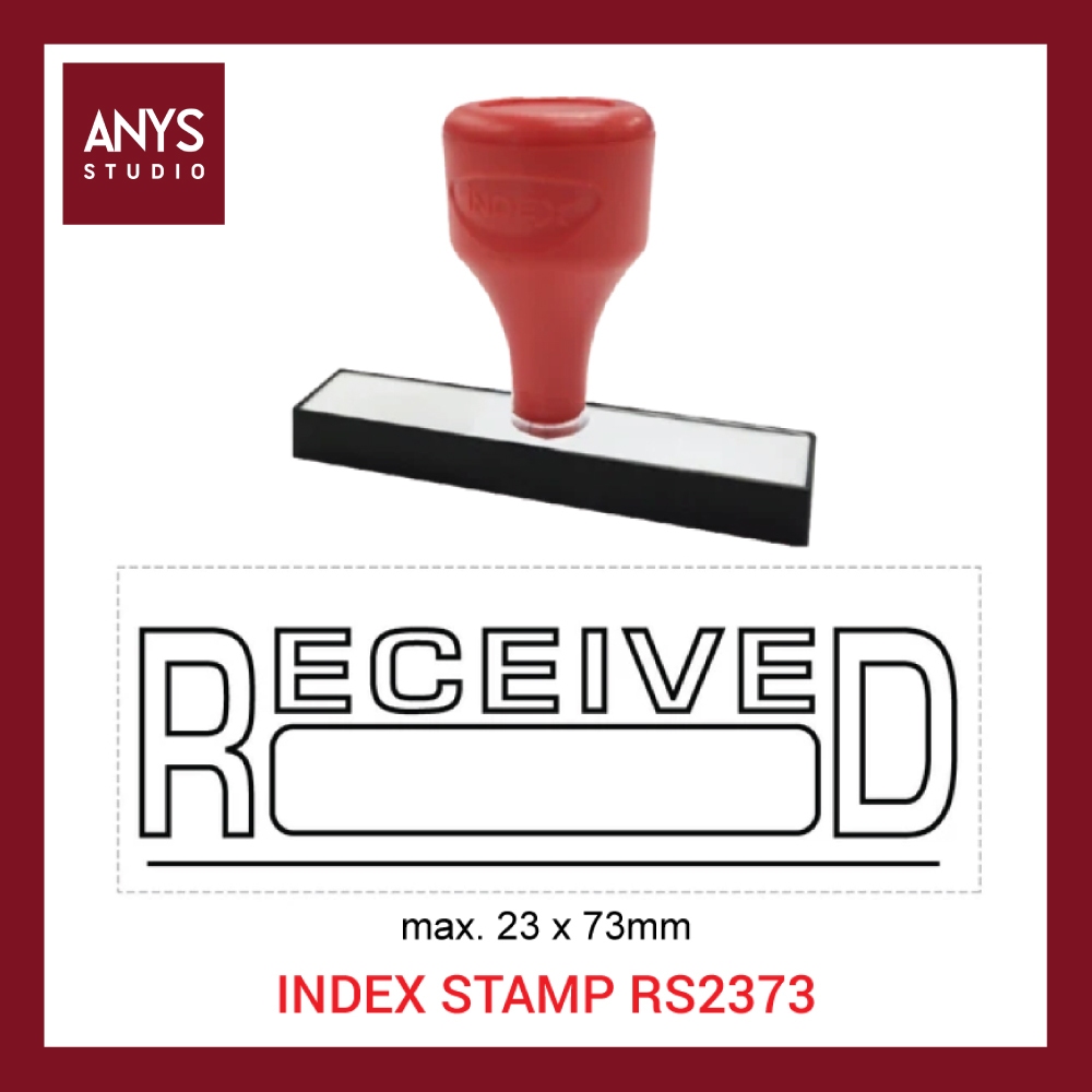 [Custom Made] RS2373 Index Stamp Traditional Red Rubber Stamp (max. 23 ...