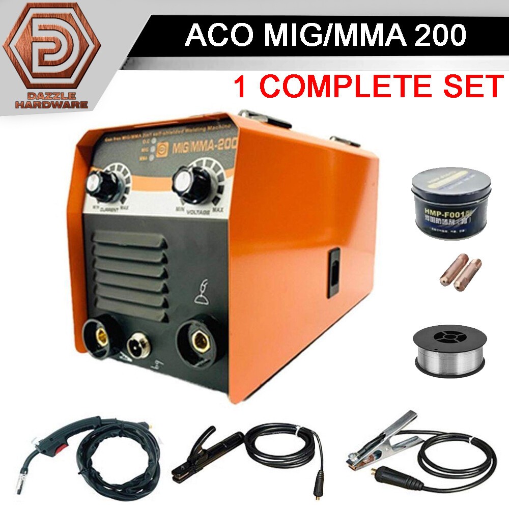 Aco Mig/mma 200 gasless welding machine Gas less mig welding machine ...