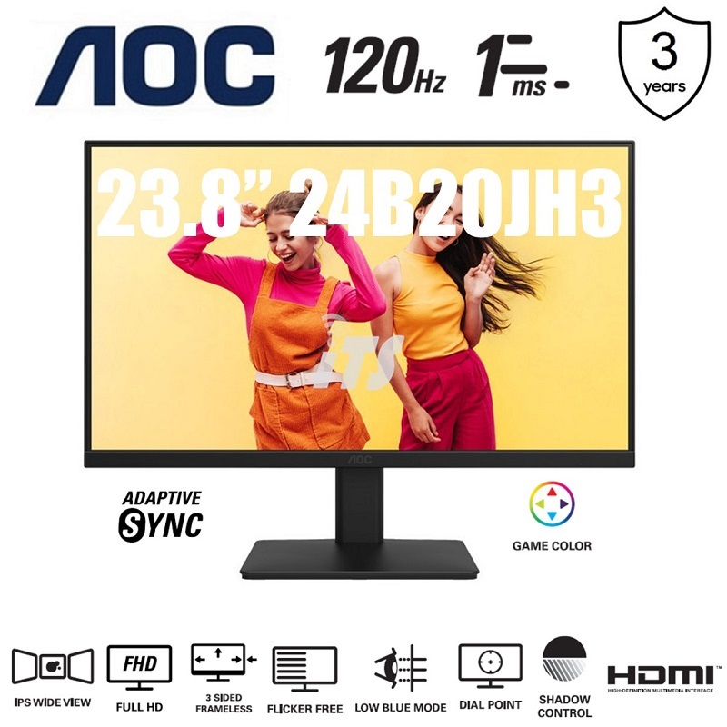AOC 23.8" 24B20JH2 / 24B15H2 IPS 8ms 100Hz / 24B20JH3 IPS 1ms 120Hz ...