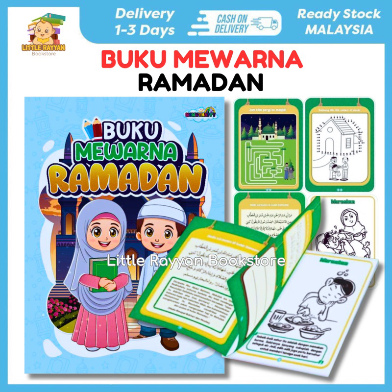 BUKU MEWARNA RAMADAN | BUKU AKTIVITI RAMADAN | Shopee Malaysia