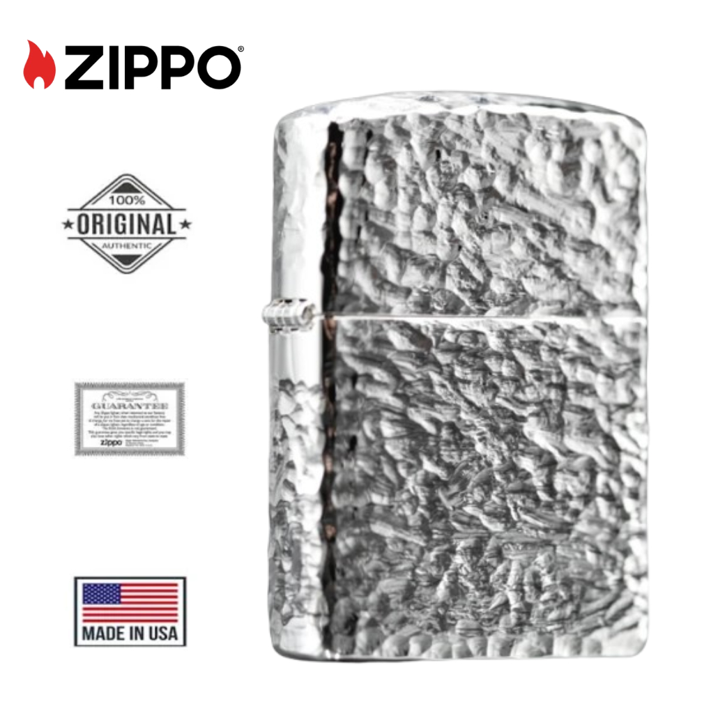 Zippo Armor Hammer Tone Silver | Shopee Malaysia