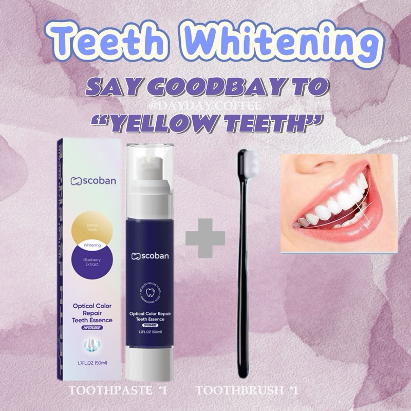 Scoban / Nykaa Teeth Whitening Purple Toothpaste Repair Teeth Essence ...