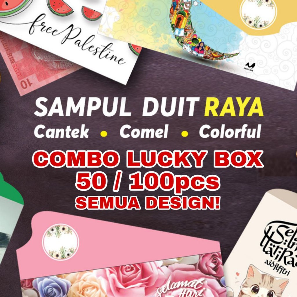 [ COMBO BOX 50/100PCS ] Sampul Raya Cantik 2025 ANGPAO PACK MONEY ...