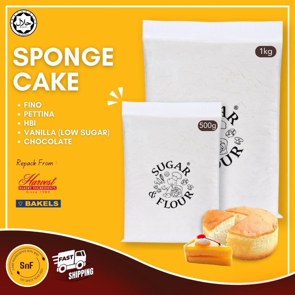 Bakels Tepung Kek Mix Pettina Sponge Cake Vanilla Sponge Cake Chocolate ...