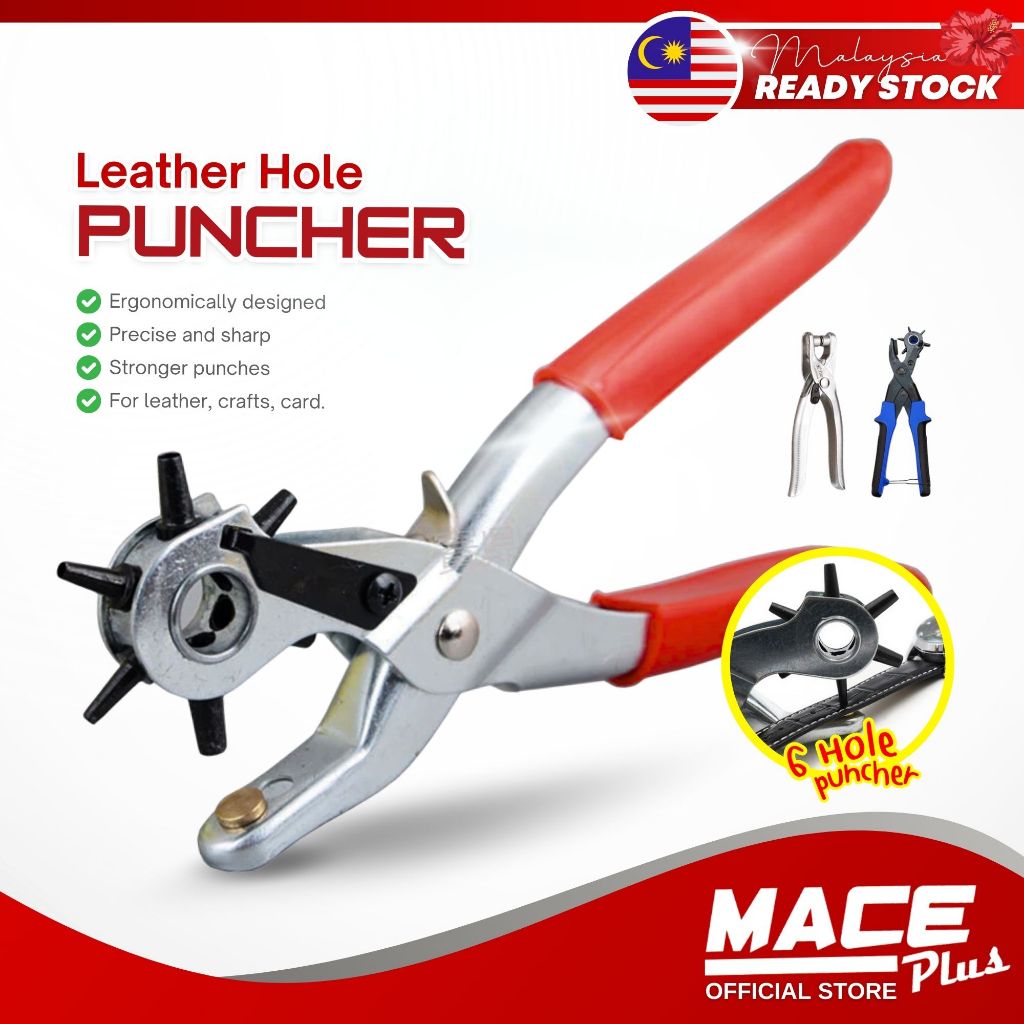 Puncher Leather Plier Belt Watch Hole Maker Hand Puncher 6 Holes ...