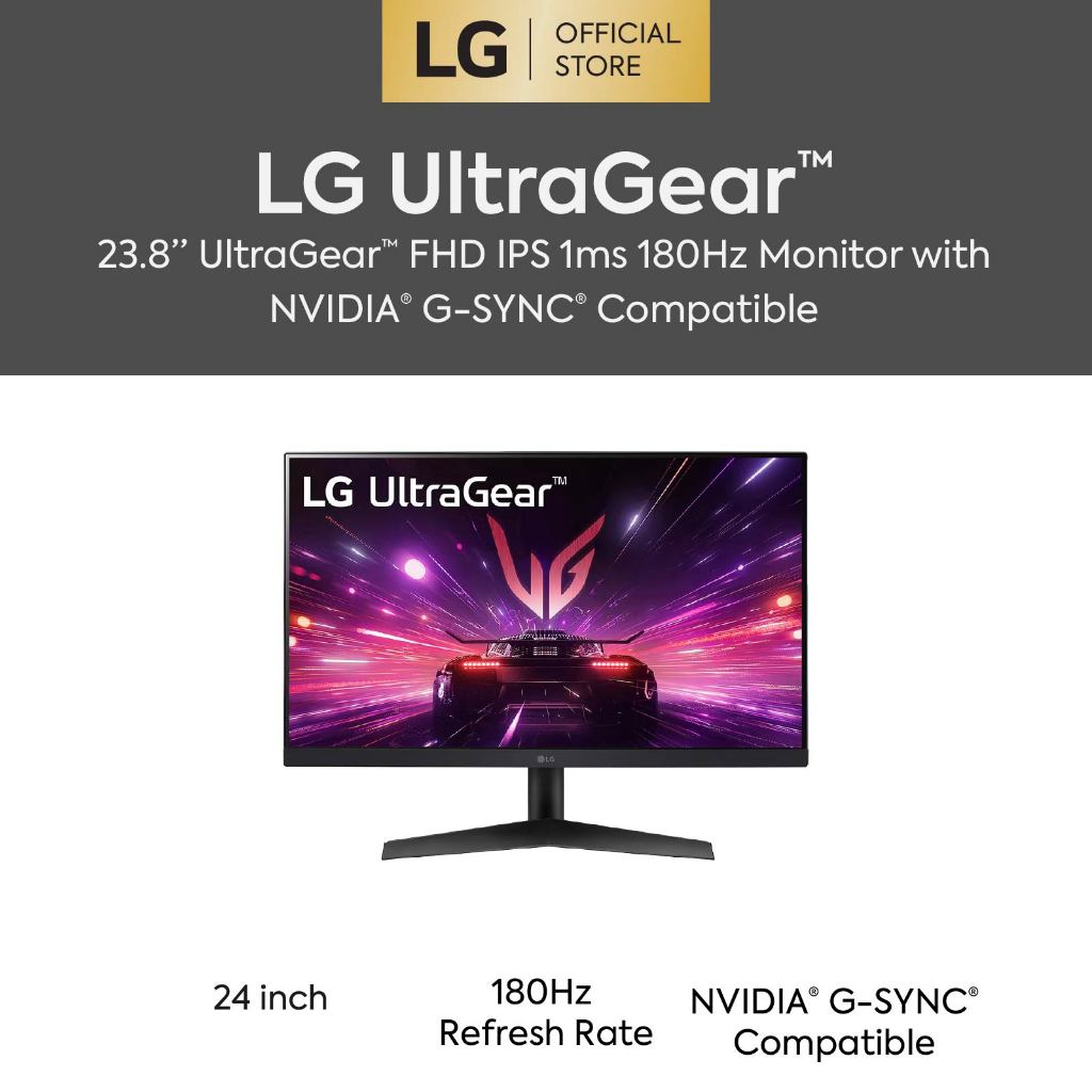 24” UltraGear™ Full HD IPS gaming monitor | 180Hz, IPS 1ms (GtG), HDR10 ...