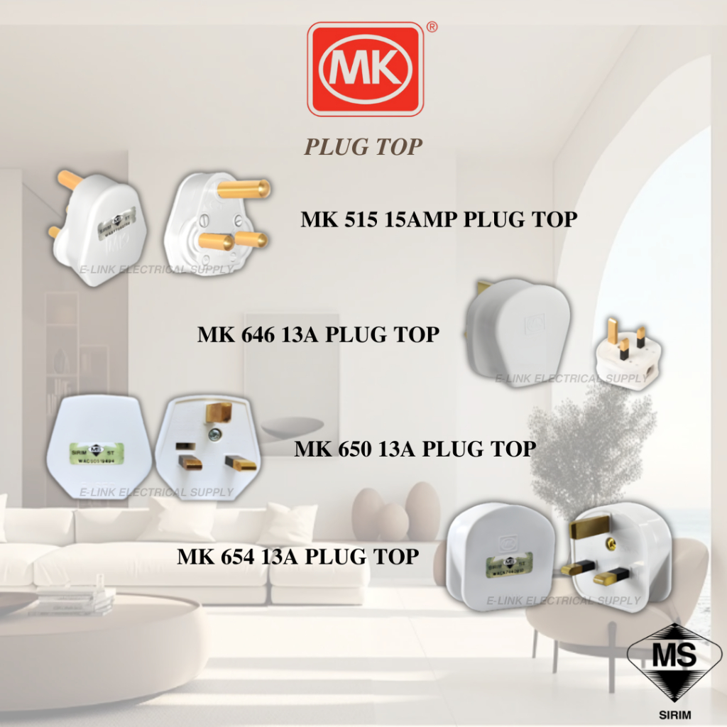 [SIRIM] MK 515 646 650 654 13A 15A PLUG TOP 插头 | Shopee Malaysia