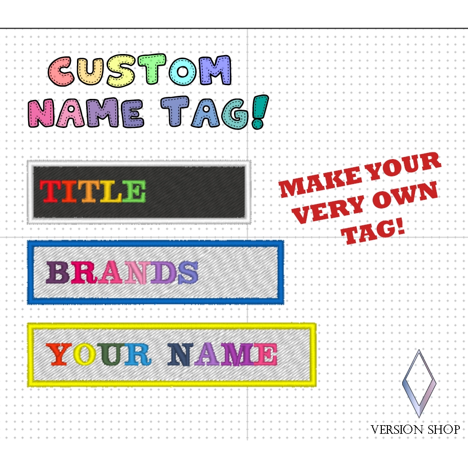 [SMALL] NAME TAG / LABEL Custom Embroidery / Sulam Tag Nama /Tag ...