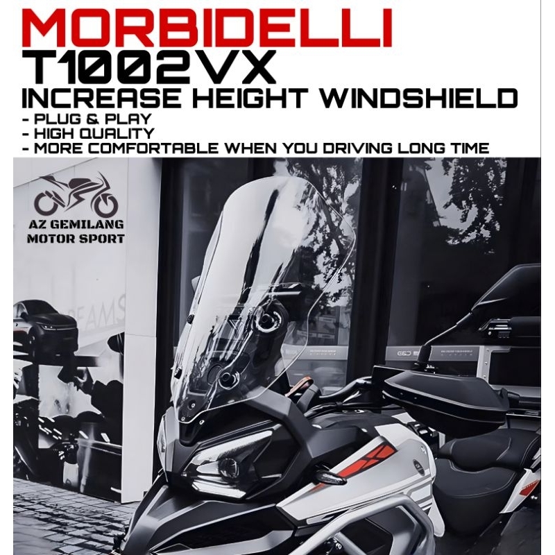 MORBIDELLI MBP MORBIDELLI T1002VX T1002 VX INCREASE HEIGHT WINDSHIELD ...