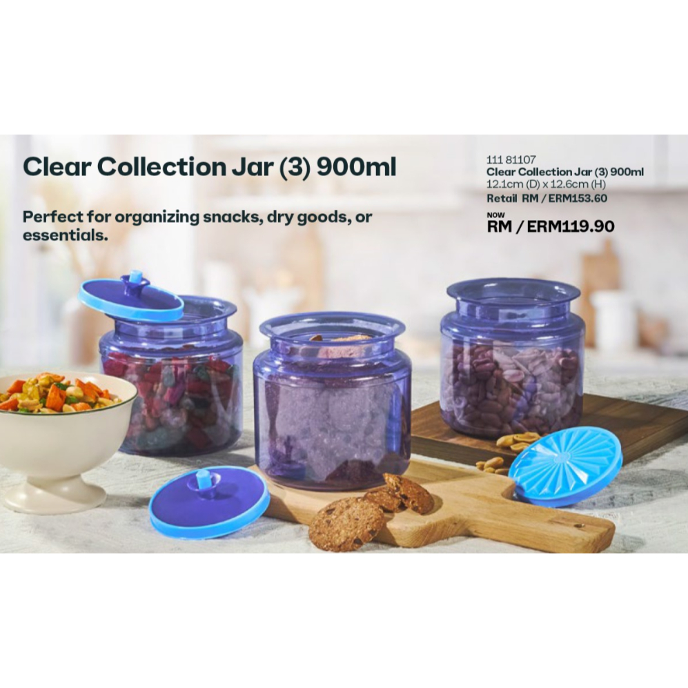 Tupperware Counterpart Blue 900ml (3pcs) | Shopee Malaysia