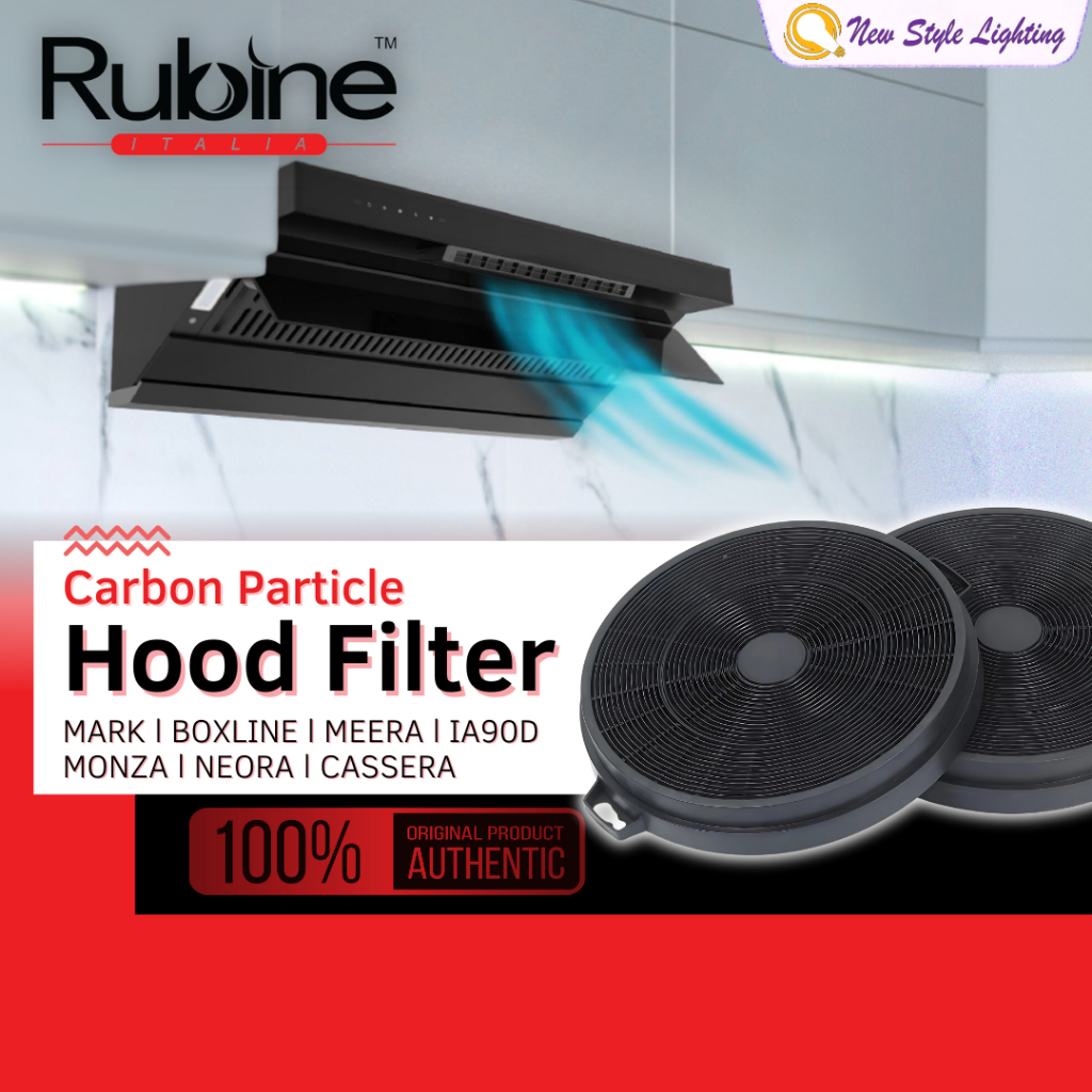 Rubine Kitchen Hood Recirculation Charcoal Carbon Filter Penapis ...