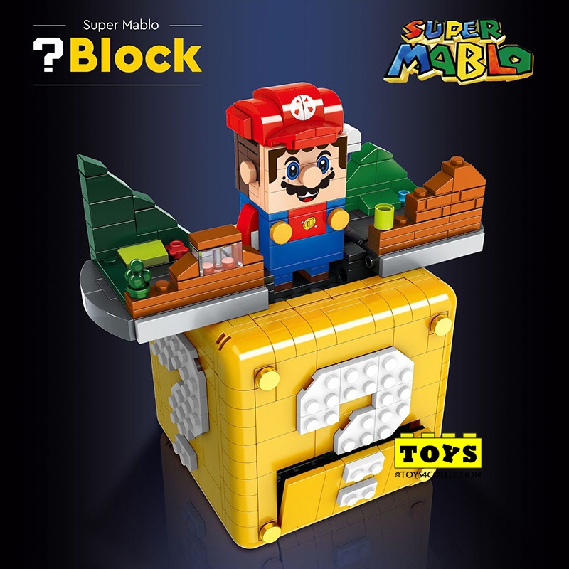 Idea Super Mario Mini Mario Question Box Building Blocks Diy Kids Gift ...