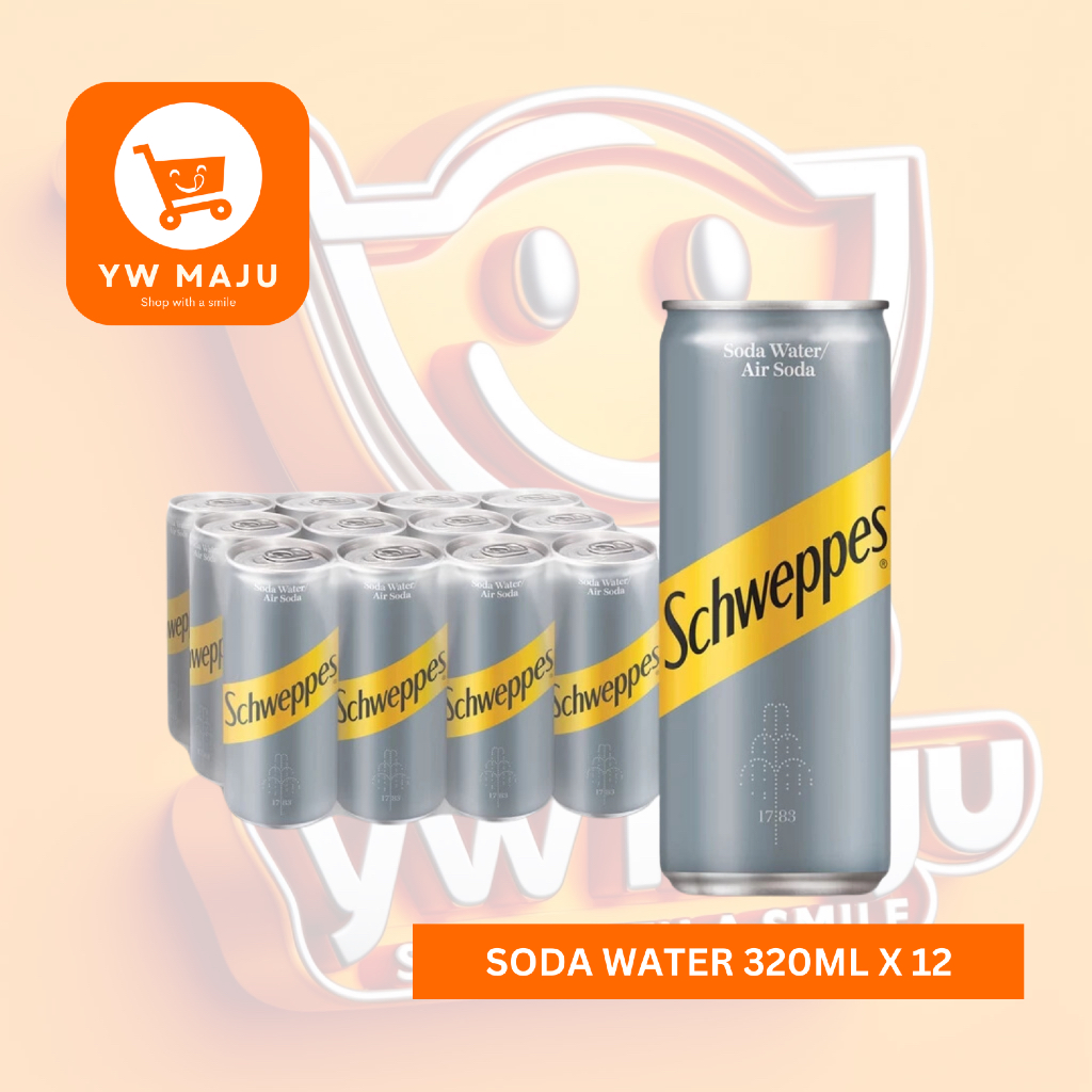 [ YW MAJU ] Schweppes Soda Water 320ml x 12 | Shopee Malaysia