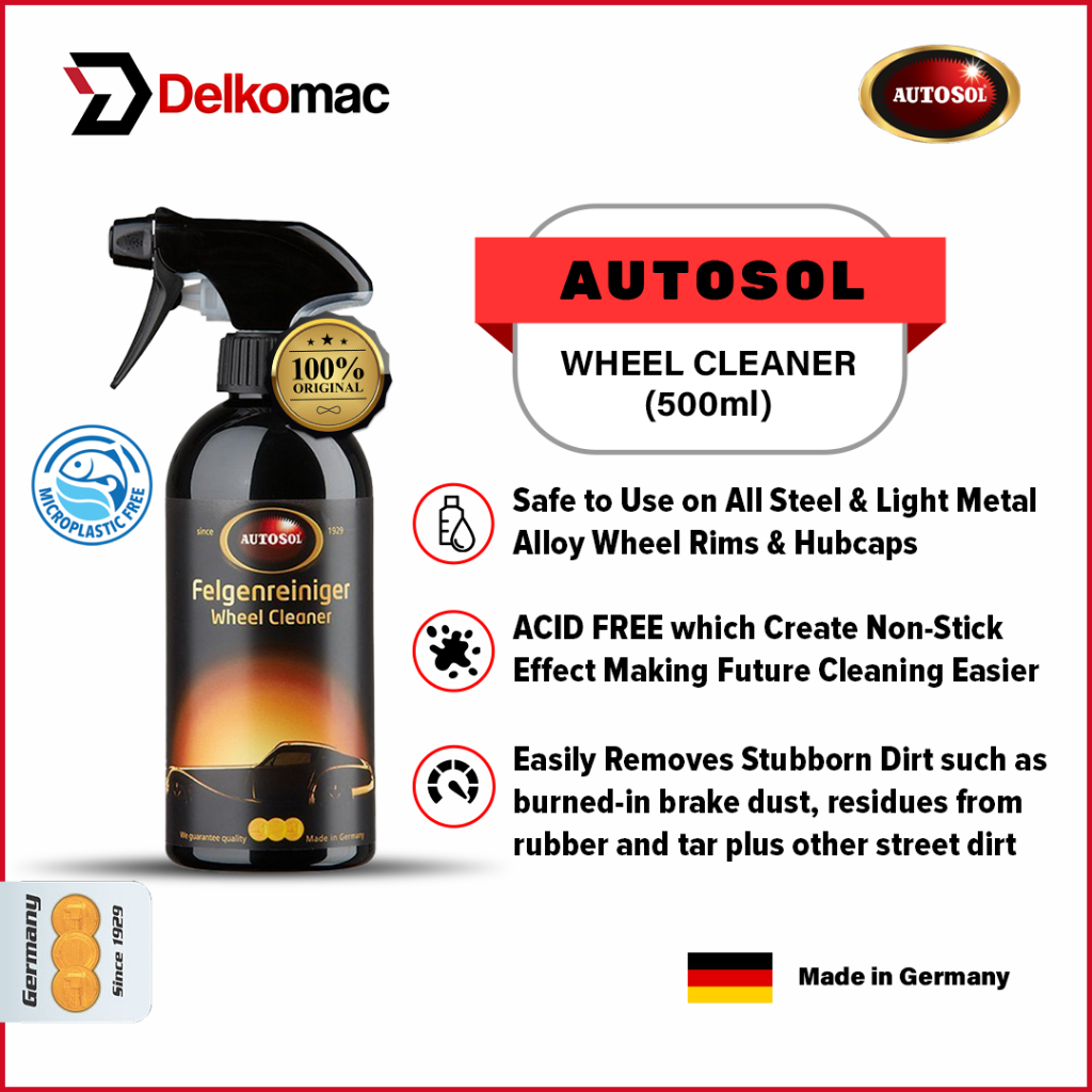 Autosol Wheel Cleaner (500ml) - Clean Burned-in Brakes, Dust, Residues ...