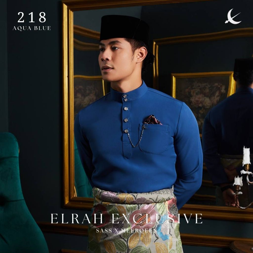 Elrah Exclusive Senna 2025 - Aqua Blue : Free Gift + Butang + Sampin ...