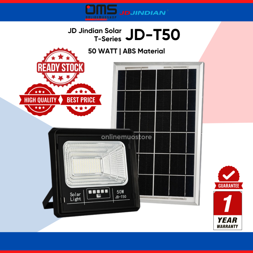 JD-T50 JD Solar Flood Light T-Series (Solar Charge, LED Light ...