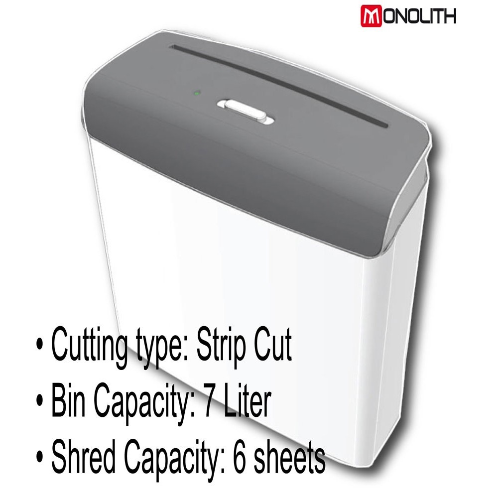 MONOLITH MA-501-17B STRIP CUT SHREDDER- 6 sheets | Shopee Malaysia