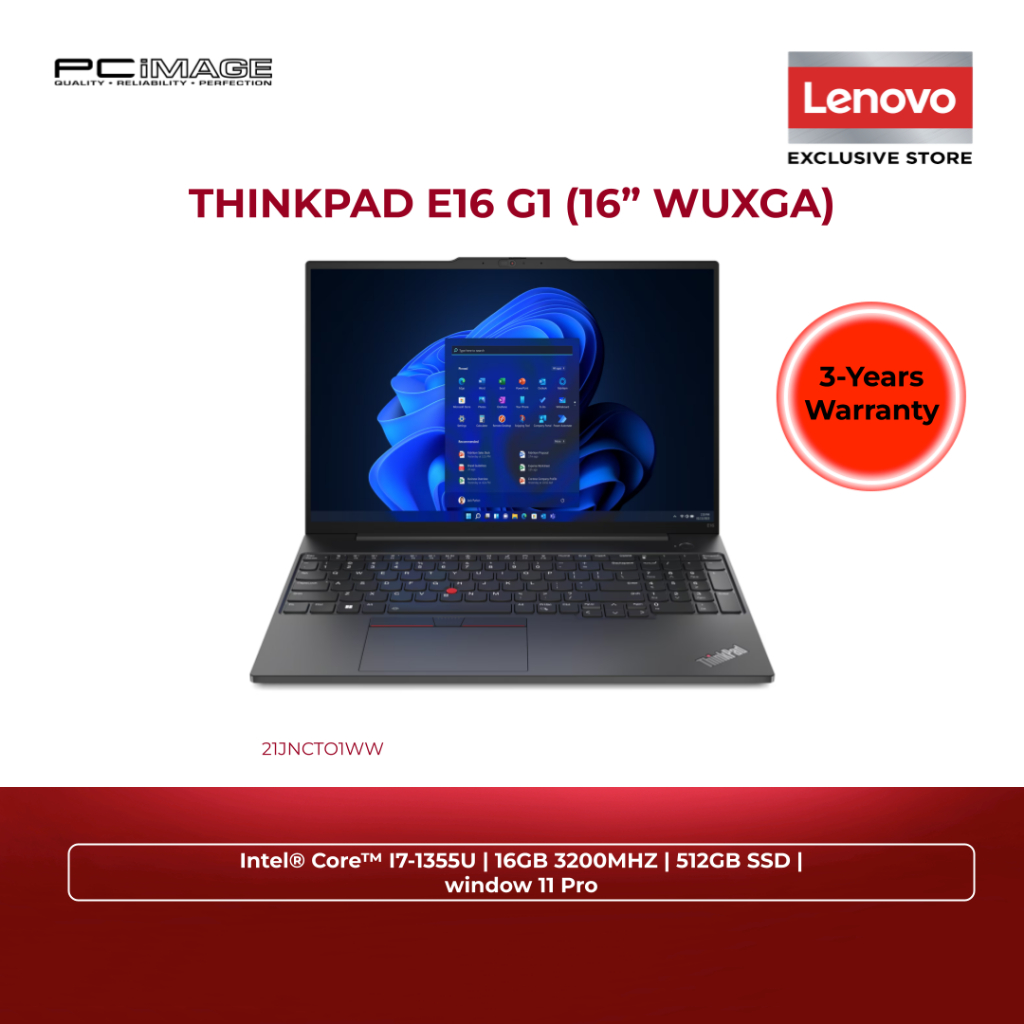LENOVO THINKPAD E16 G1 21JNCTO1WW (i7-1355U,/16GB RAM/512GB SSD/16 ...