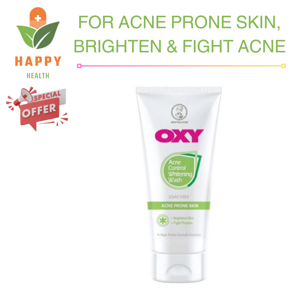 OXY ACNE CONTROL WHITENING WASH 100G - Fight Acne & Brighten Skin | Shopee Malaysia